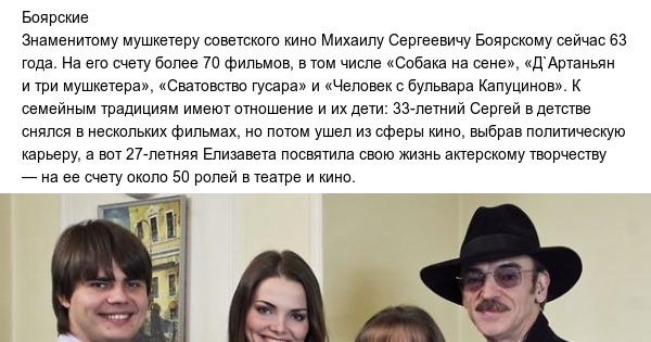 Знаменитые актёрские династии России. | Пикабу
