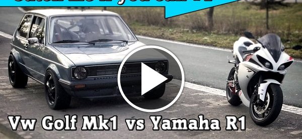 Volkswagen golf 1st generation VS. Yamaha R1 | Пикабу