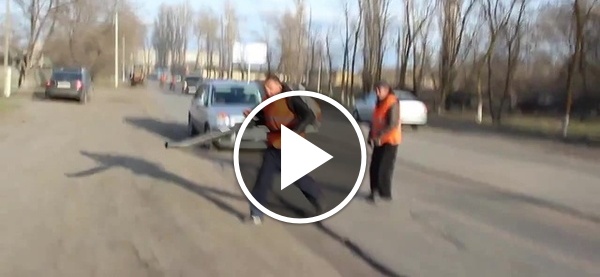 Terminator, road repair | Пикабу